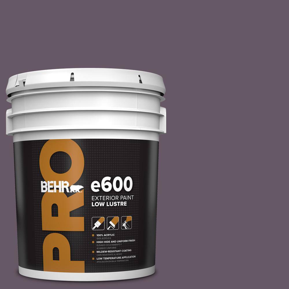 BEHR PRO 5 gal. #PPU17-05 Preservation Plum Low Luster Exterior Paint ...