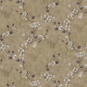 Beige Floral Contact Paper Peel and Stick Wallpaper Roll Set of 5 ...