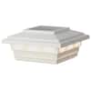Veranda Solar 4x4 and 6x6 Matte White Plastic LED Deck Post Cap Light ...