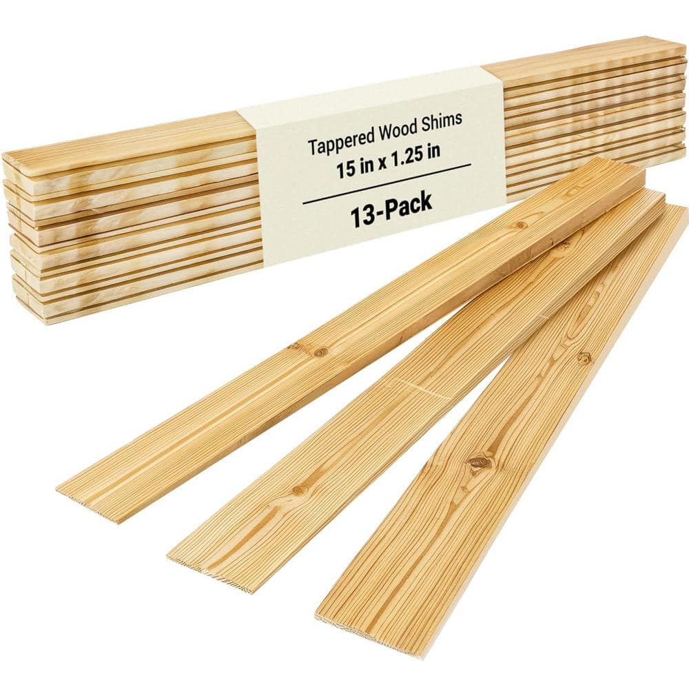 Afoxsos 15 in. Tapered Spruce and Fir Wood Shims Weather Resistant for ...