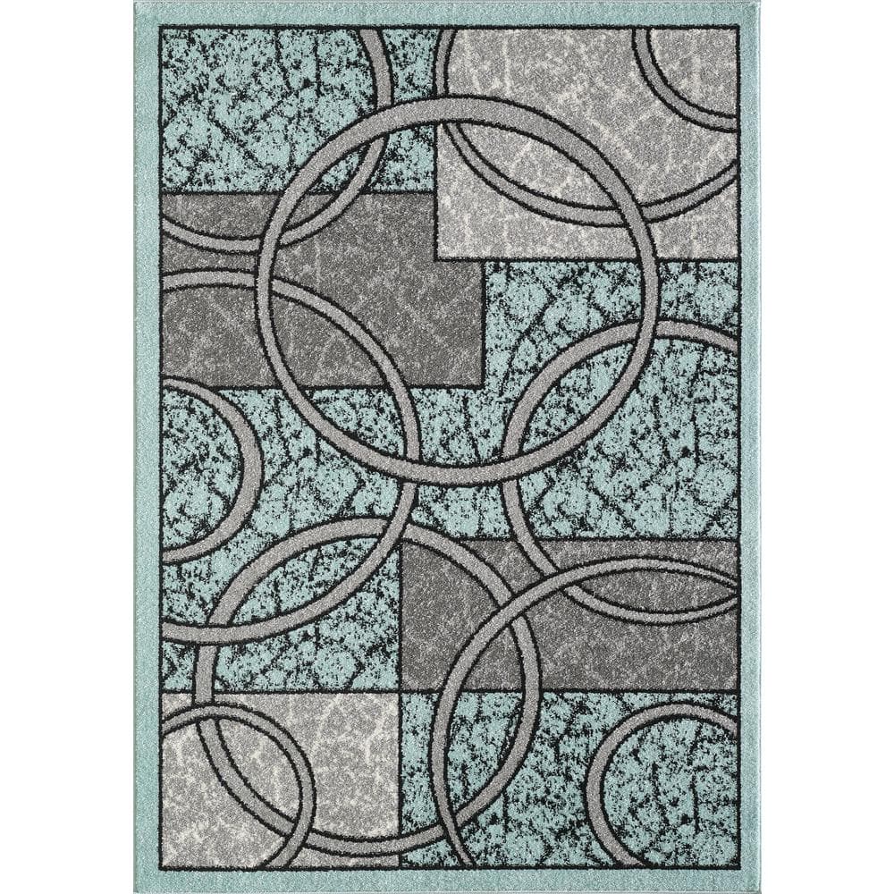 L'Baiet Penelope Multicolor 8 ft. x 10 ft. Geometric Area Rug CH891M81 ...
