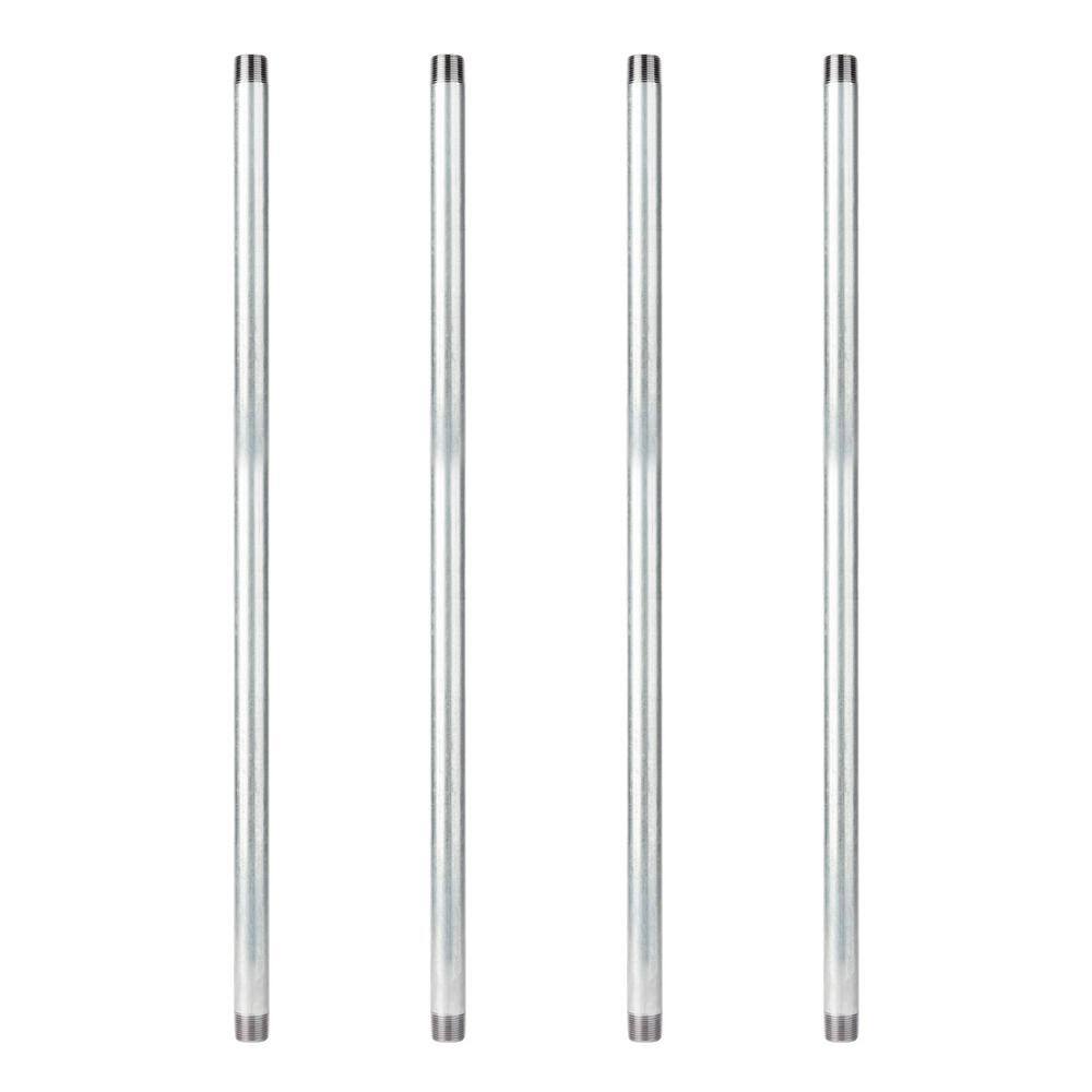 PIPE DECOR 1 in. x 3 ft. Galvanized Steel Pipe (4-Pack) PDG P1X36-4 ...