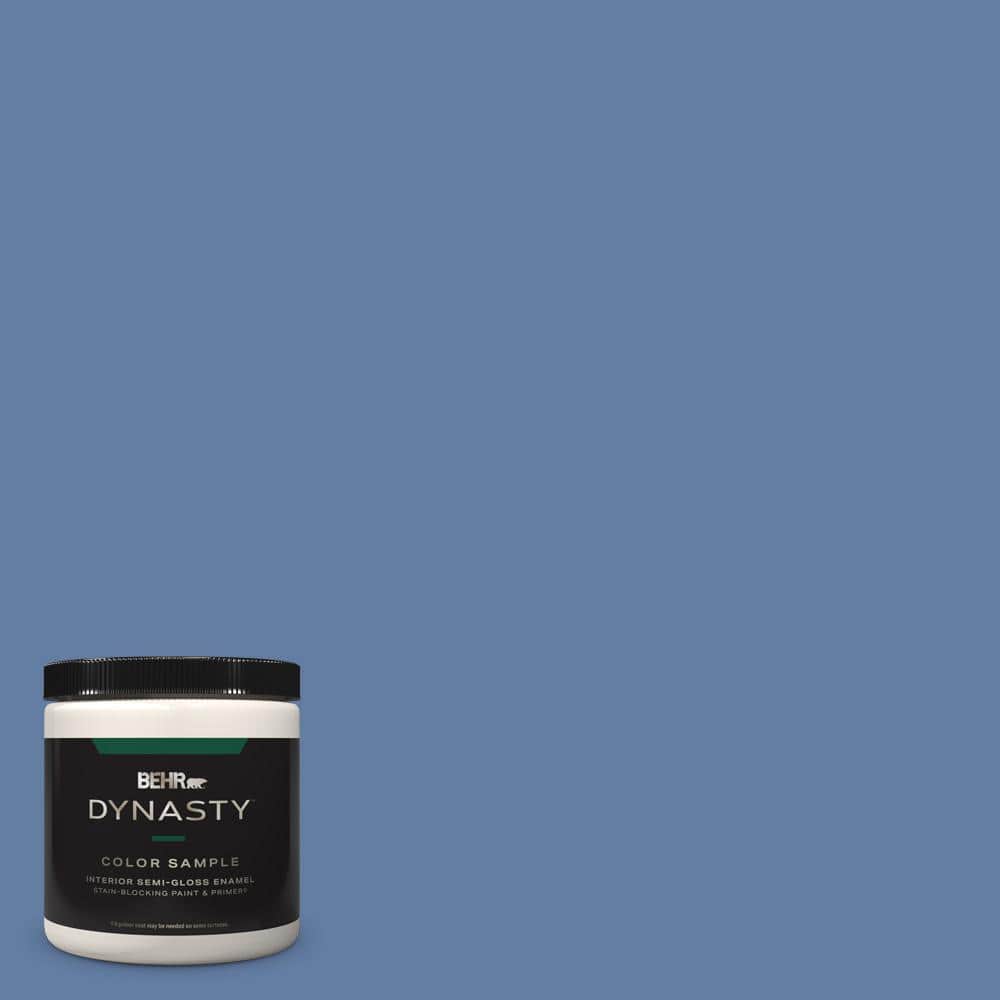 BEHR DYNASTY 8 oz. #600D-6 Blueberry Patch Semi-Gloss Enamel Stain ...