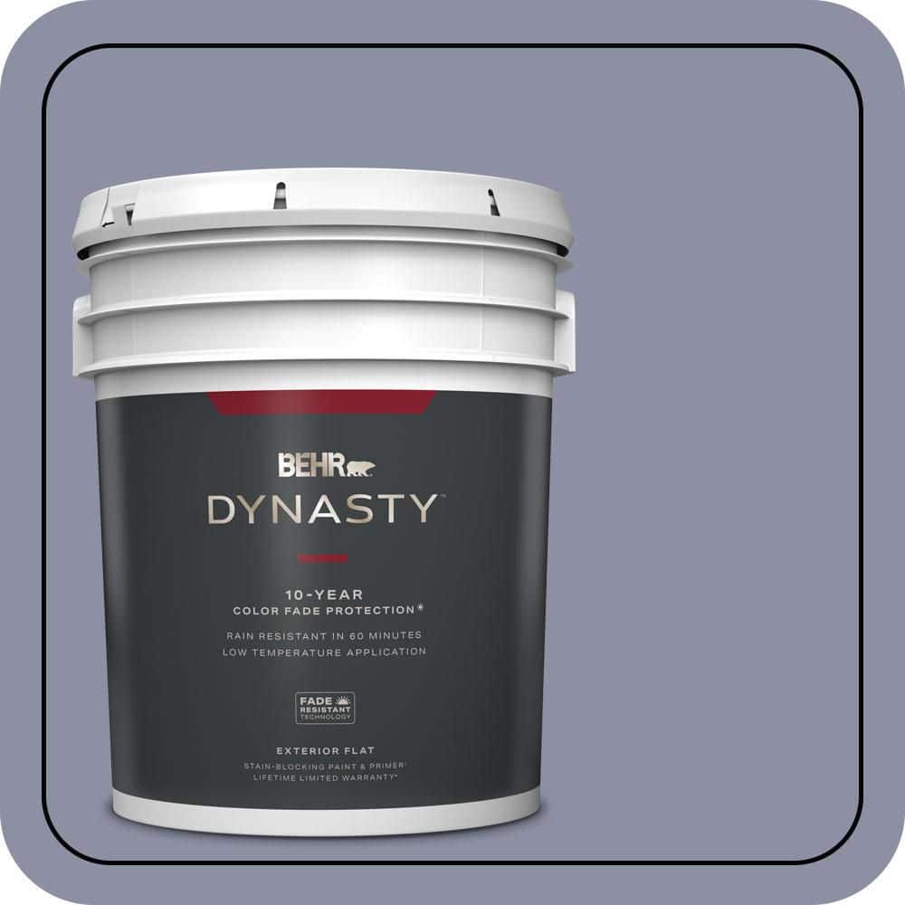 BEHR DYNASTY 5 gal. #S550-4 Camelot Flat Exterior Stain-Blocking Paint ...