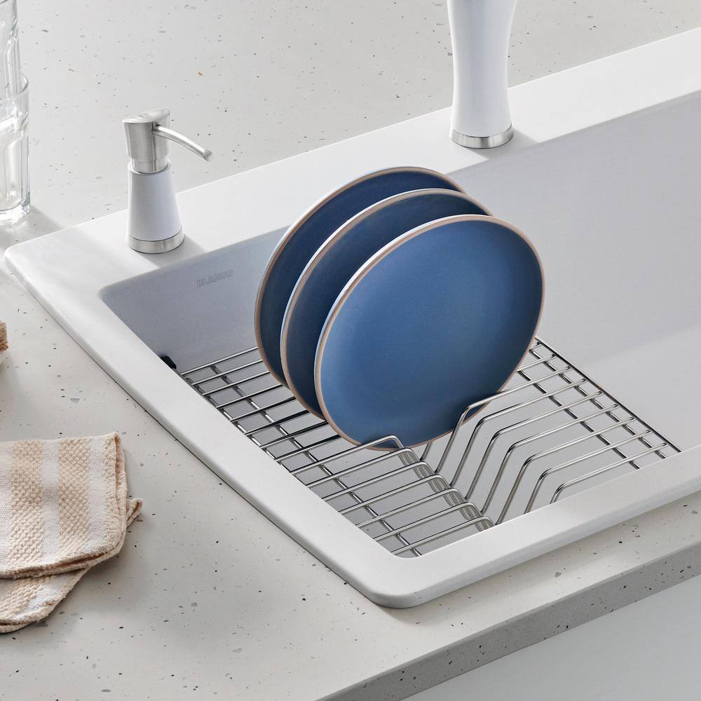 Blanco Diamond 16 in. Dish Rack in Stainless Steel 236431 - The Home Depot