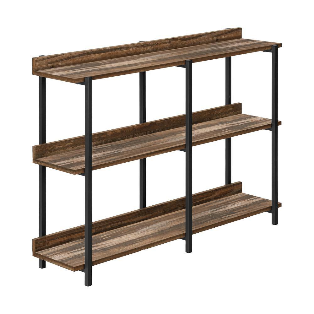 47.25 in. Brown Rectangle Particle Board Console Table with Shelves HD ...