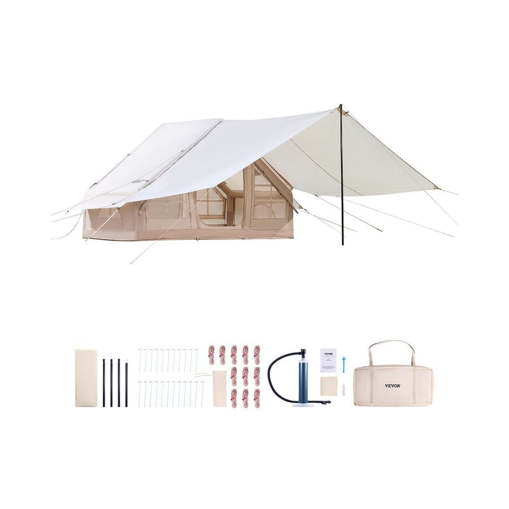 VEVOR Inflatable Tents for Camping, 3-5 Person Easy Setup Blow up Tent ...