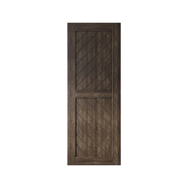 HOMACER XT3 30 in. x 80 in. C-Panel Solid Core Ebony Slanted Stripe ...