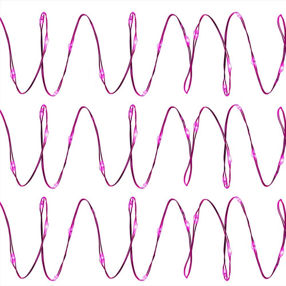 Brite Star 35-Light Batery Operated Invisalite Dot LED Pink Light Set ...