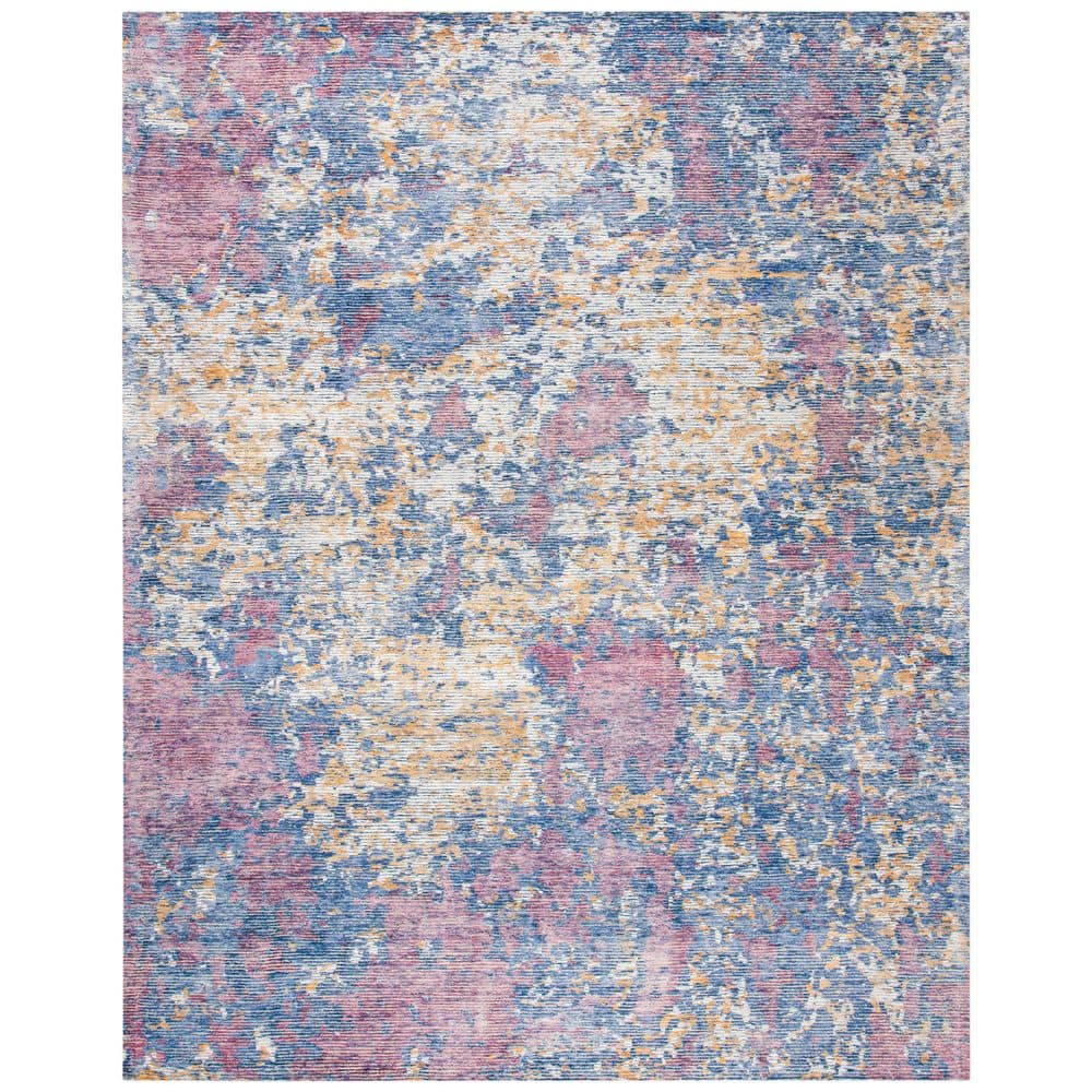 SAFAVIEH Mirage 8 ft. x 10 ft. Navy/Rust Marble Distressed Area Rug ...