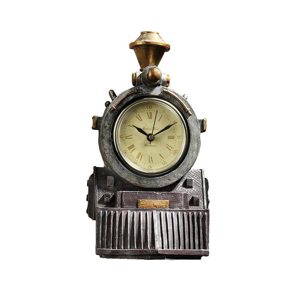 Design Toscano 9.5 in. x 5.5 in. All Aboard Locomotive Train Wall Clock ...