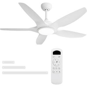 Sofucor 46 in. Indoor/Outdoor Modern Beige Ceiling Fans with Dimmable ...