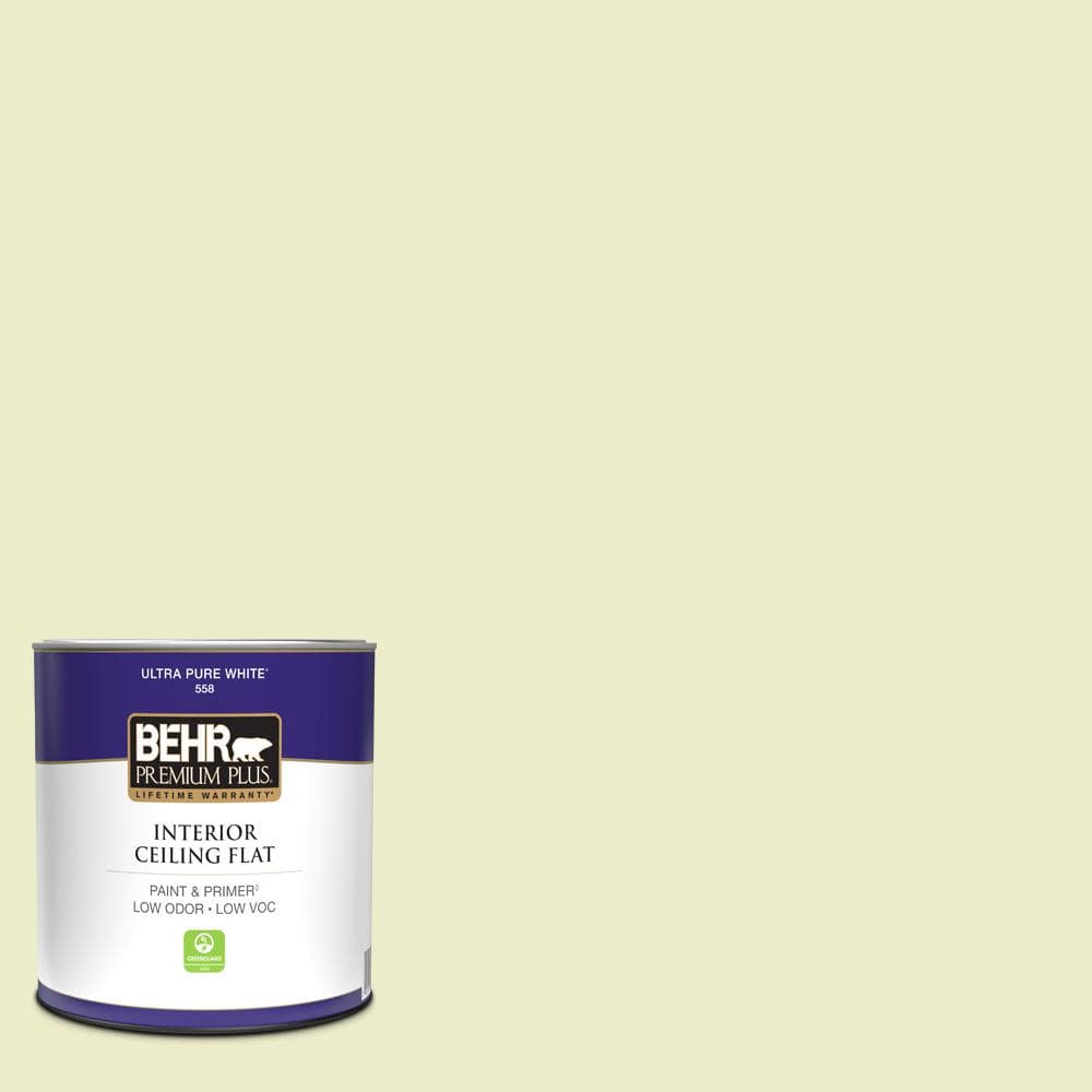 BEHR PREMIUM PLUS 1 qt. #P360-2 Iced Green Apple Ceiling Flat Interior ...