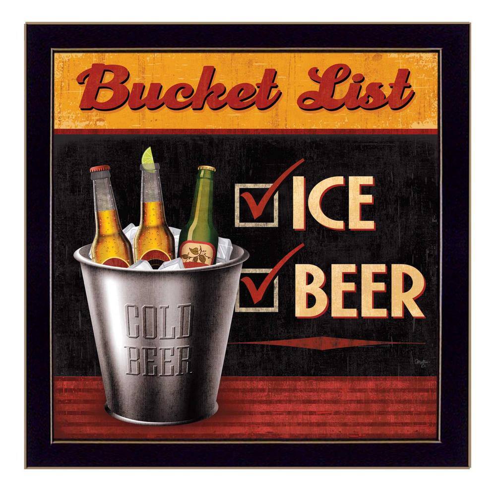 HomeRoots Charlie Bucket List 1-Piece Framed Wall Art 14 in. x 14 in ...