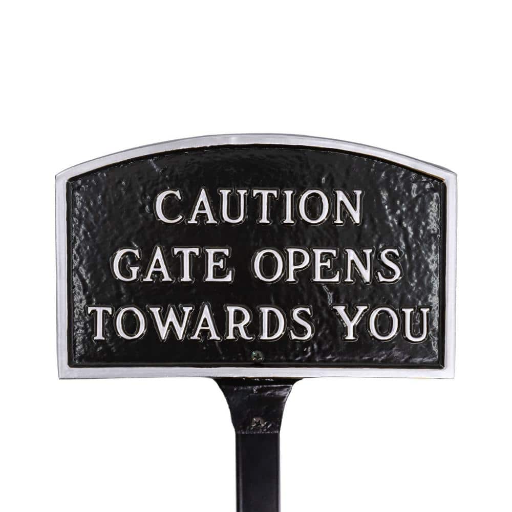 Montague Metal Products 5.5 in. x 9 in. Small Arch Caution Gate Opens ...