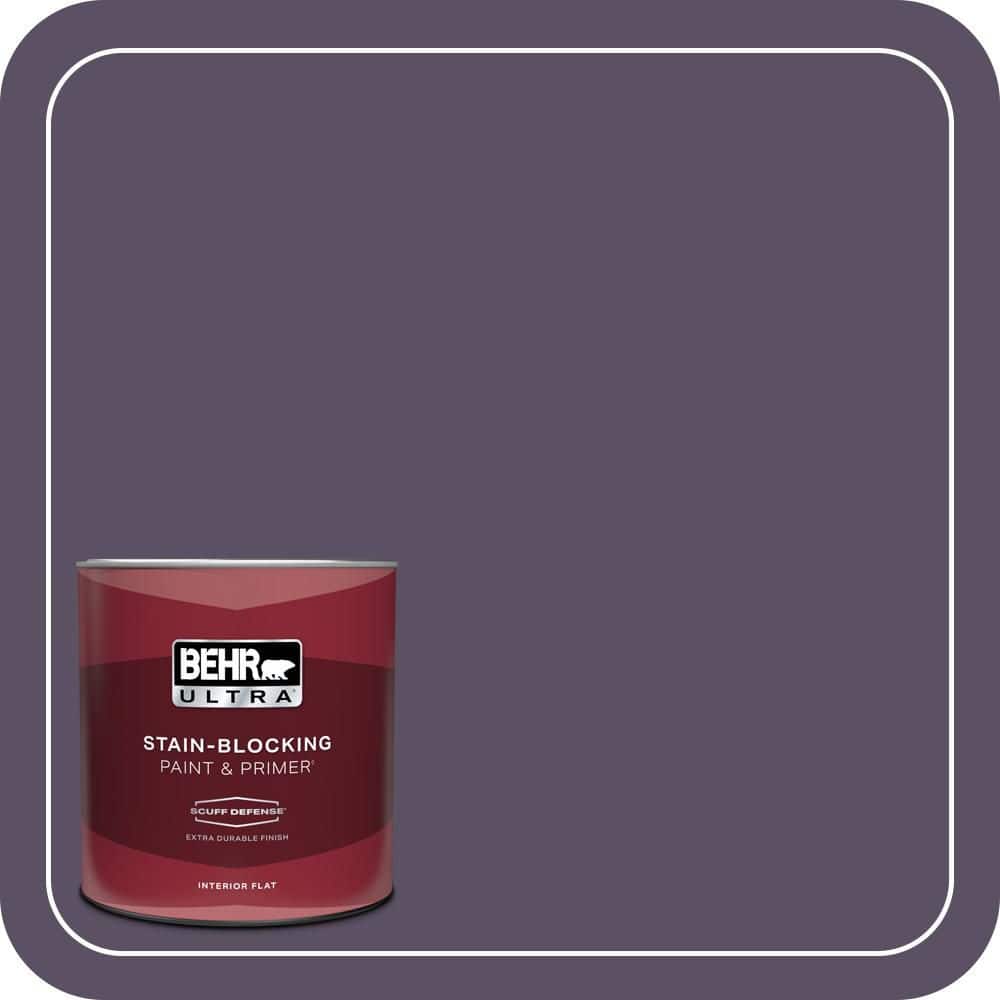 BEHR ULTRA 1 qt. #660F-7 Napa Grape Extra Durable Flat Interior Paint ...