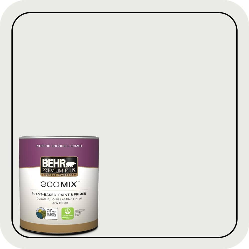 BEHR PREMIUM PLUS 1 qt. #780E-2 Full Moon Eggshell Enamel EcoMix Plant ...