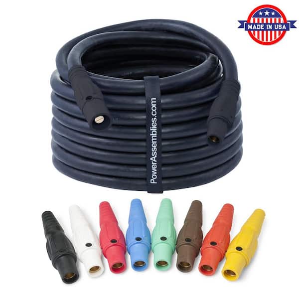 POWER ASSEMBLIES 50 ft. 4/0 AWG Type W 400 Amp 600-Volt Black Series 16 ...