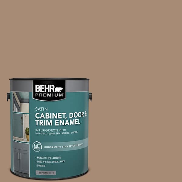 BEHR PREMIUM 1 gal. #N240-5 Rodeo Tan Satin Enamel Interior/Exterior ...
