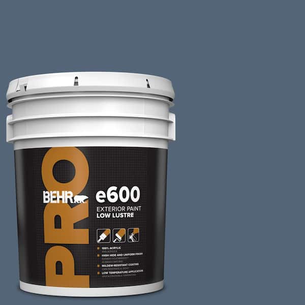 BEHR PRO 5 gal. #570F-6 Mood Indigo Low Luster Exterior Paint PR62305 ...