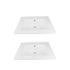 RENOVATORS SUPPLY MANUFACTURING Bo 24 in. Square Drop-In Bathroom Sink ...