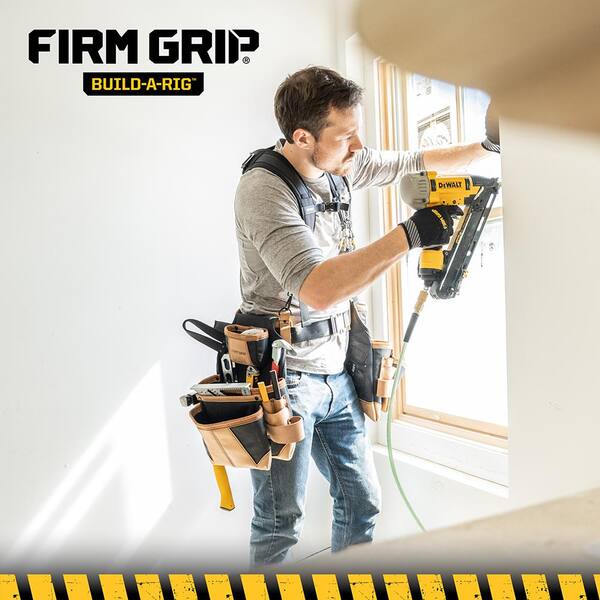 FIRM GRIP Build-A-Rig Hybrid Leather/Nylon Framer Tool Rig - Size Small ...