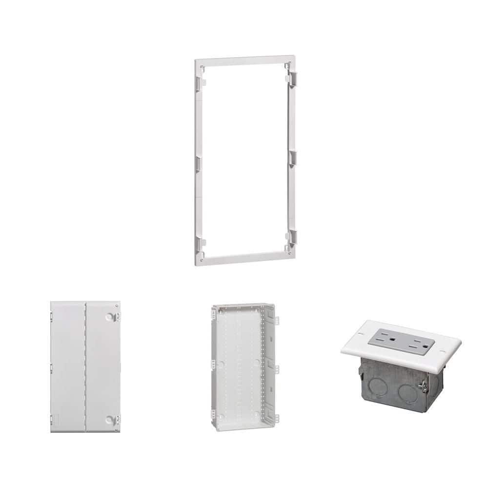 Leviton 15 Amp Duplex Outlet J-Box Kit and 28 in. Wireless Structured ...