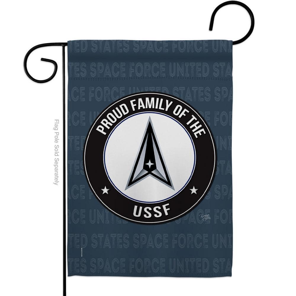 Breeze Decor 13 in. x 18.5 in. Proud Family USSF Space Force Garden ...