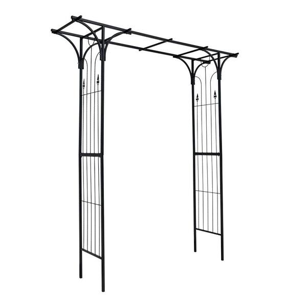 Jushua Metal Garden Arch Garden Arbor Trellis Climbing Plants Support ...