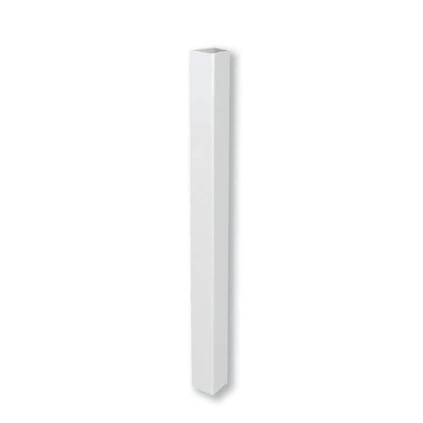 4 in. x 4 in. x 39 in. White Vinyl Traditional Deck Post US8503520 ...