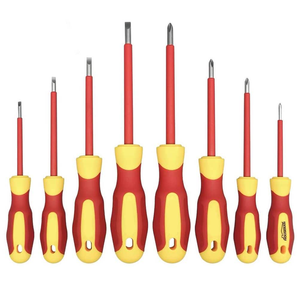 YICHUHAOXI Insulated 8-Piece Screwdriver Set Magnetic Tips 1000-Volt Heavy Duty Phillips Slotted ...