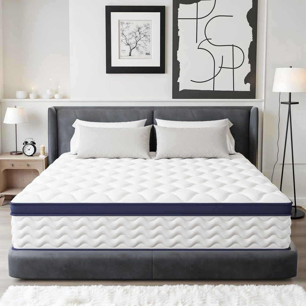 YINIX Luxe California King Luxury Medium Hybrid Memory Foam and ...