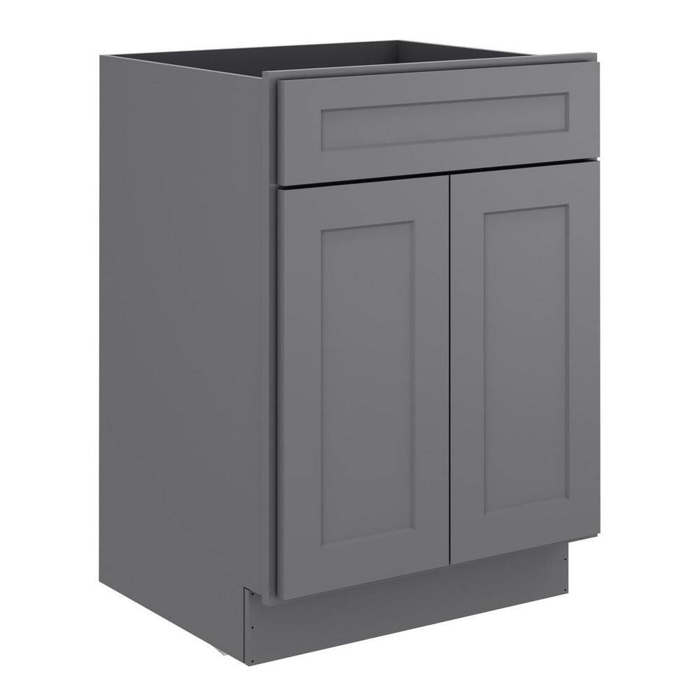 HOMEIBRO 24-in W X 21-in D X 34.5-in H in Shaker Grey Plywood Ready to ...