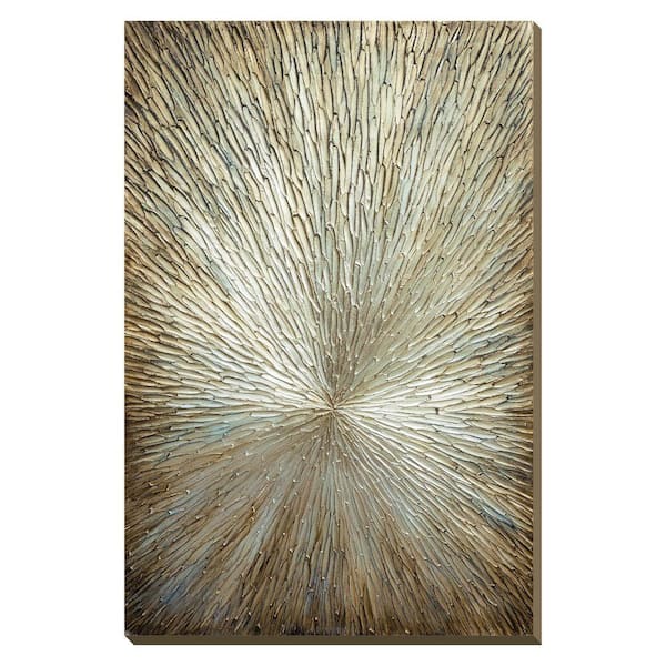 Classy Art 1-Piece Unframed Mixed Media Abstract Wall Art 48 in. x 32 ...