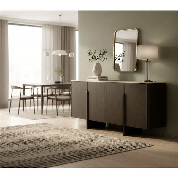 Acme Furniture Shay Walnut Ceramic Buffet /Sideboard Server HDDN04498 ...
