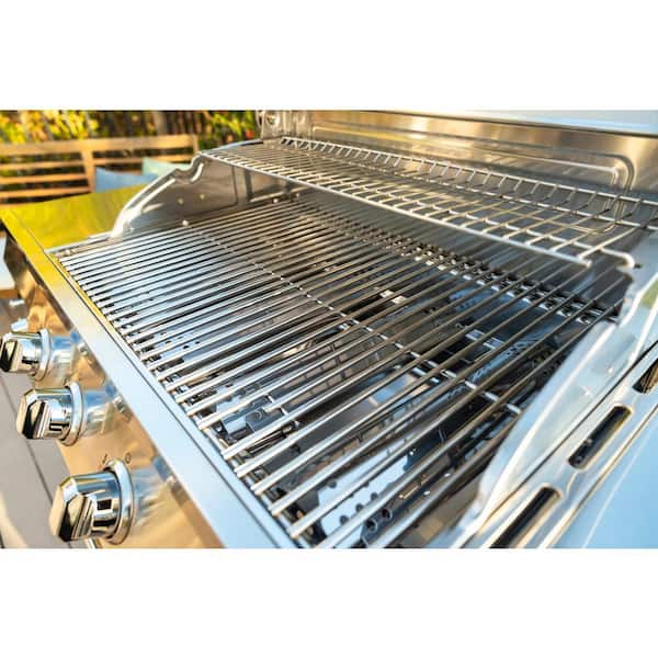 Nexgrill 4 Burner Stainless Steel Propane Gas Grill with Side Burner 720-0830XF - The Home Depot