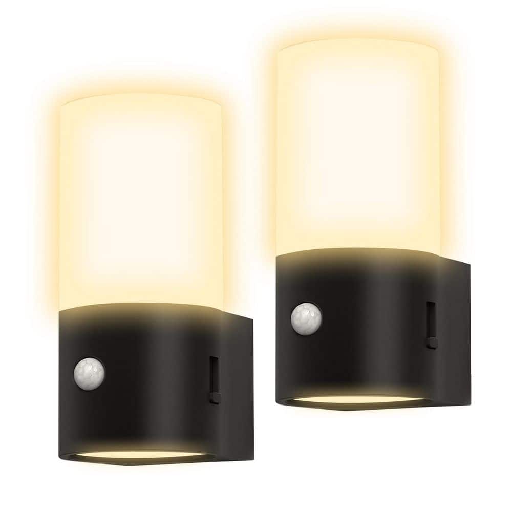 YANSUN LED Motion Sensor Night Light Plug in 2-Pack, 100LM Dimmable ...