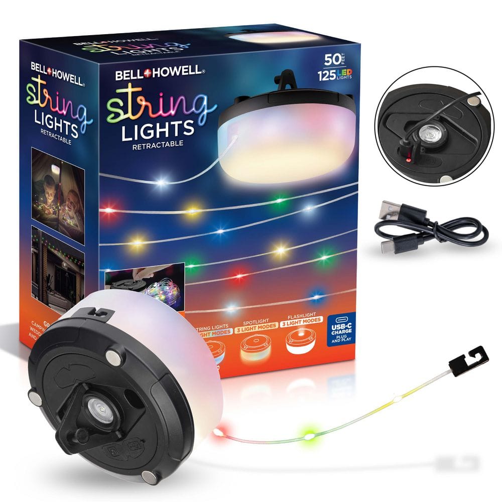 Bell + Howell 125-Light 50 ft. Indoor/Outdoor Battery Operated ...
