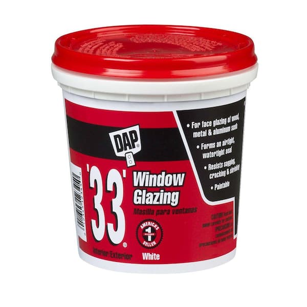 DAP 33 16 oz. White Ready-to-Use Window Glazing (12-Pack) 7079812121 ...