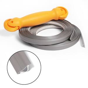 InstaTrim 1/2 in. x 20 ft. Ivory PVC Self-Adhesive Flexible Caulk Trim ...