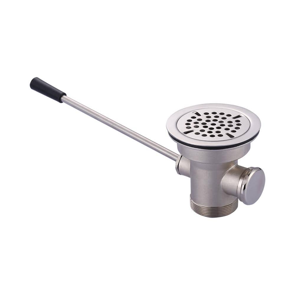IVIGA 3-1/2 in. Sink Opening Waste Drain Valve Brass Commercial Kitchen ...