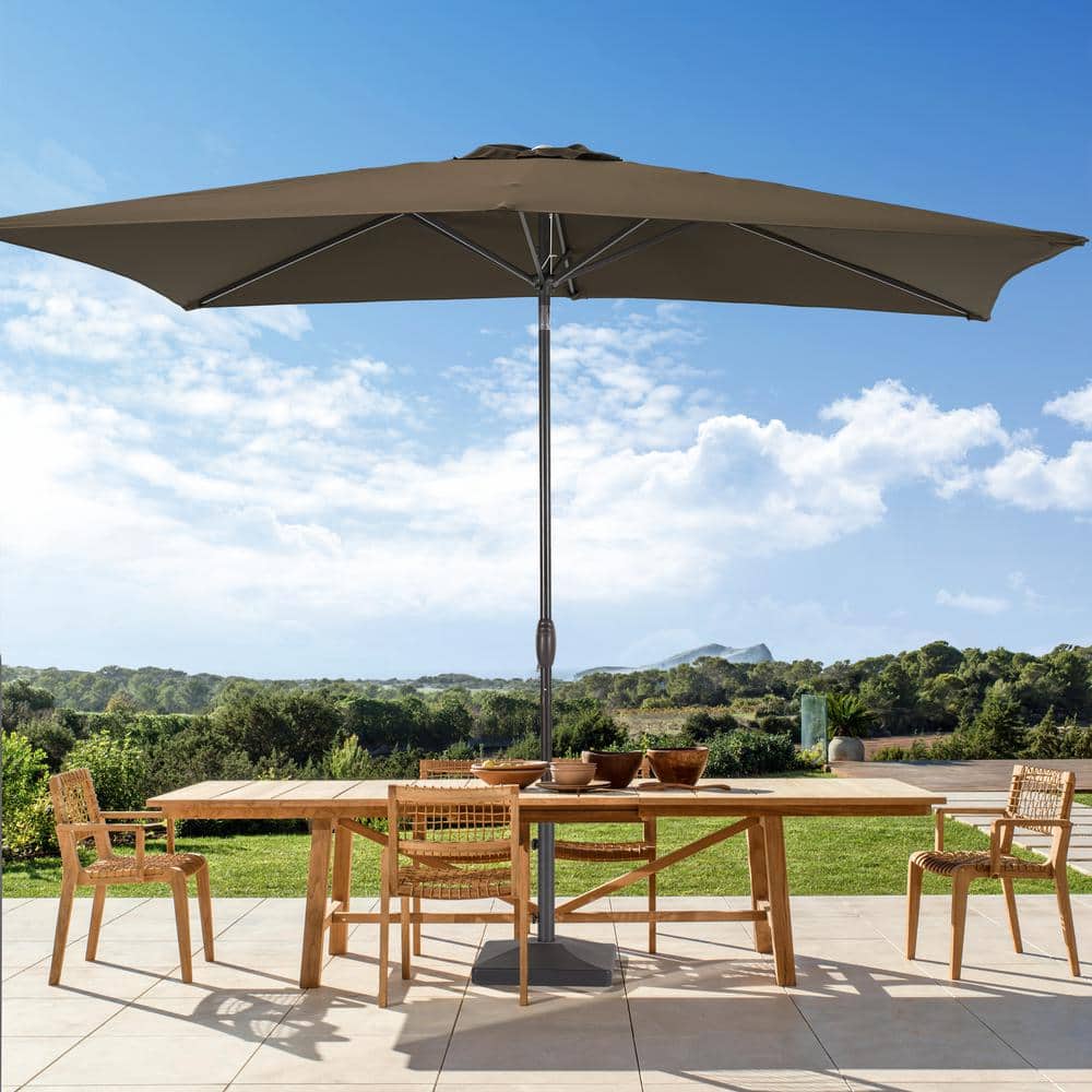 Sonkuki Enhance Your Outdoor Oasis with Taupe 6x9 ft. Rectangular Patio ...