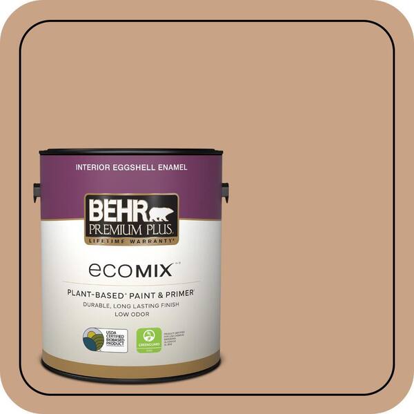 BEHR PREMIUM PLUS 1 gal. #S230-4 Granola Eggshell Enamel EcoMix Plant ...