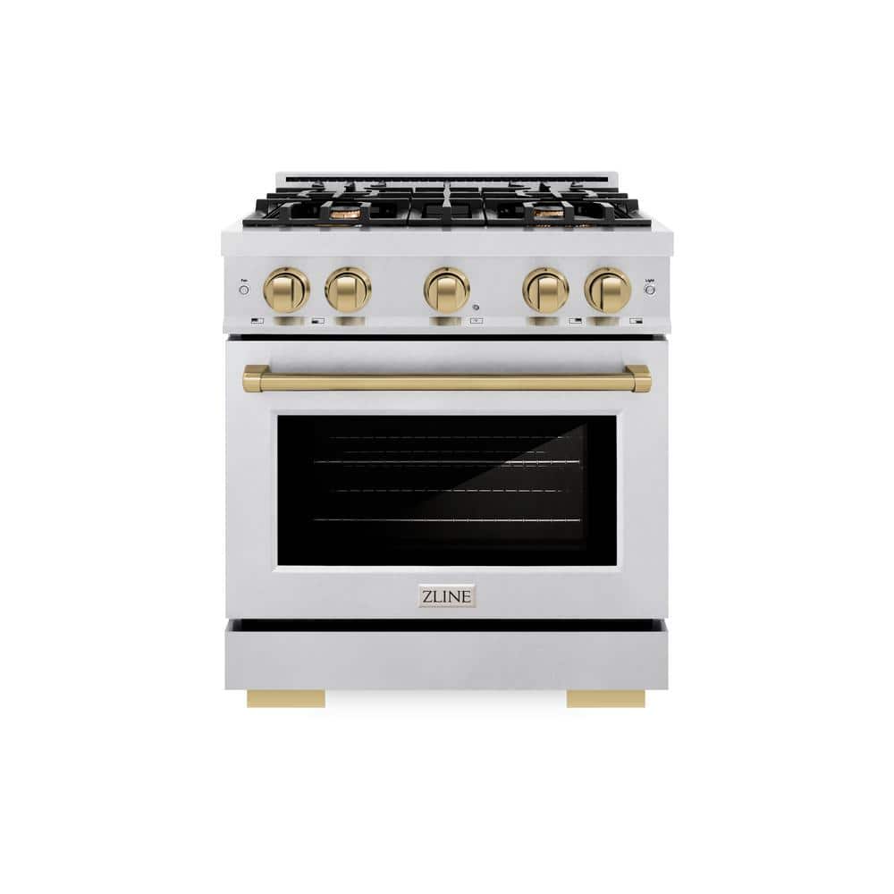 ZLINE Kitchen and Bath Autograph 30 in. Select Gas Range with 4 Burners ...