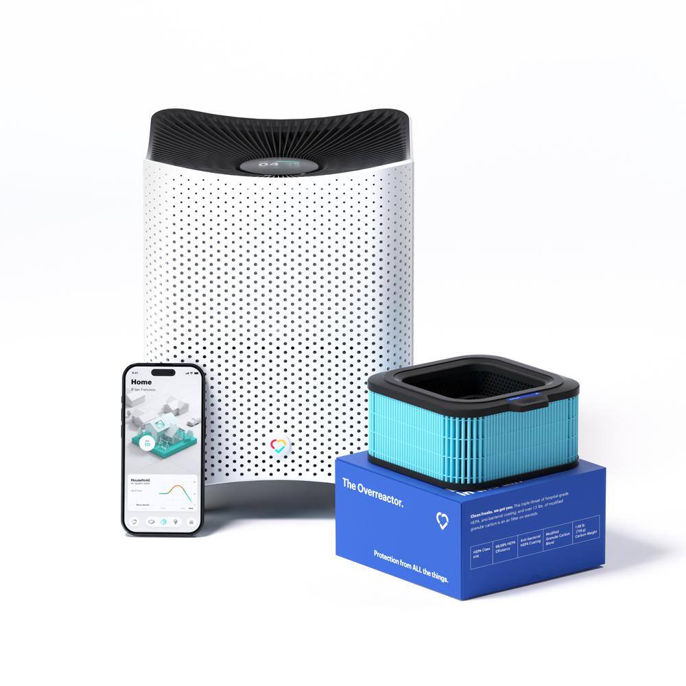 Mila Air 3 Air Purifier with Overreactor Filter, 595 ft2, True HEPA, Carbon, Smart Purifier in ...