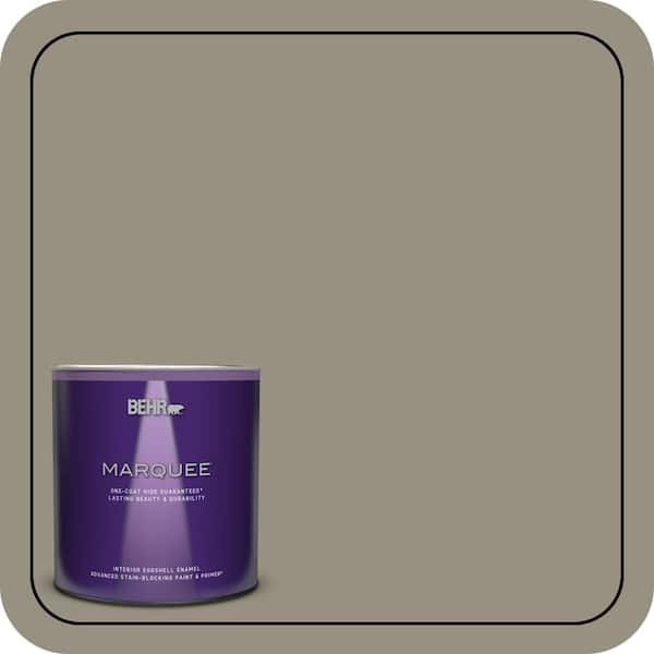 BEHR MARQUEE 1 qt. #N320-5 Gray Squirrel One-Coat Hide Eggshell Enamel ...