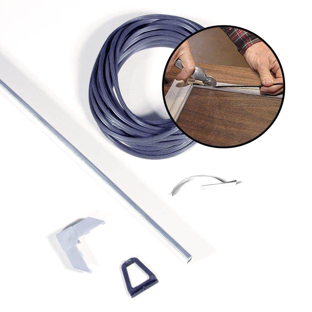 Phifer 5/16 in. x 48 in. x 48 in. Milled-Aluminum Screen Frame Kit ...