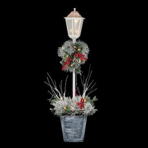 Puleo International 4 ft. Prelit Indoor/Outdoor Christmas Lamp Post ...