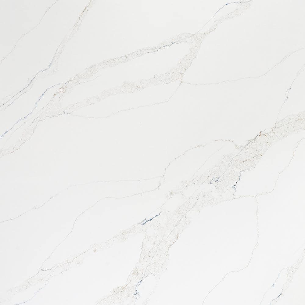 STONEMARK 5 in. x 7 in. Quartz Countertop Sample in Calacatta Safyra P ...