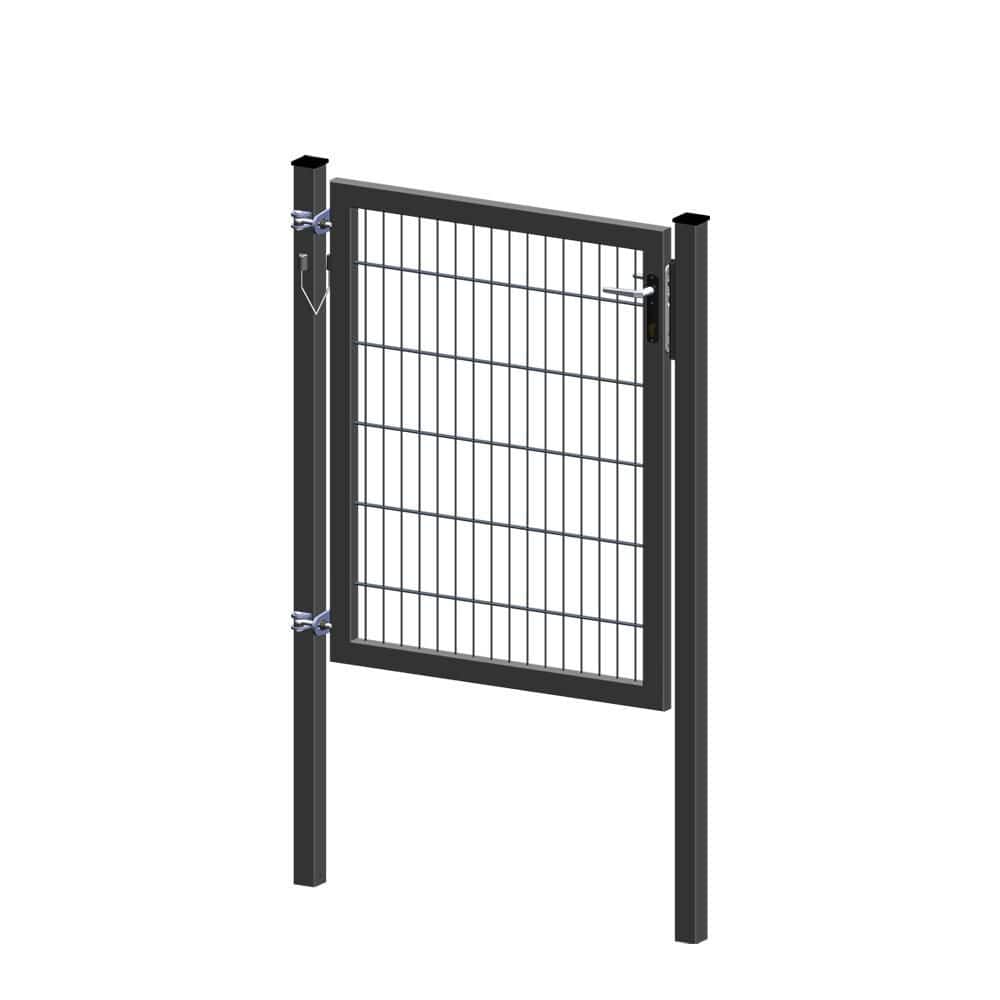 TARTER Classic 4 ft. x 4 ft. Black Steel Residential Fence Gate 2000805 ...